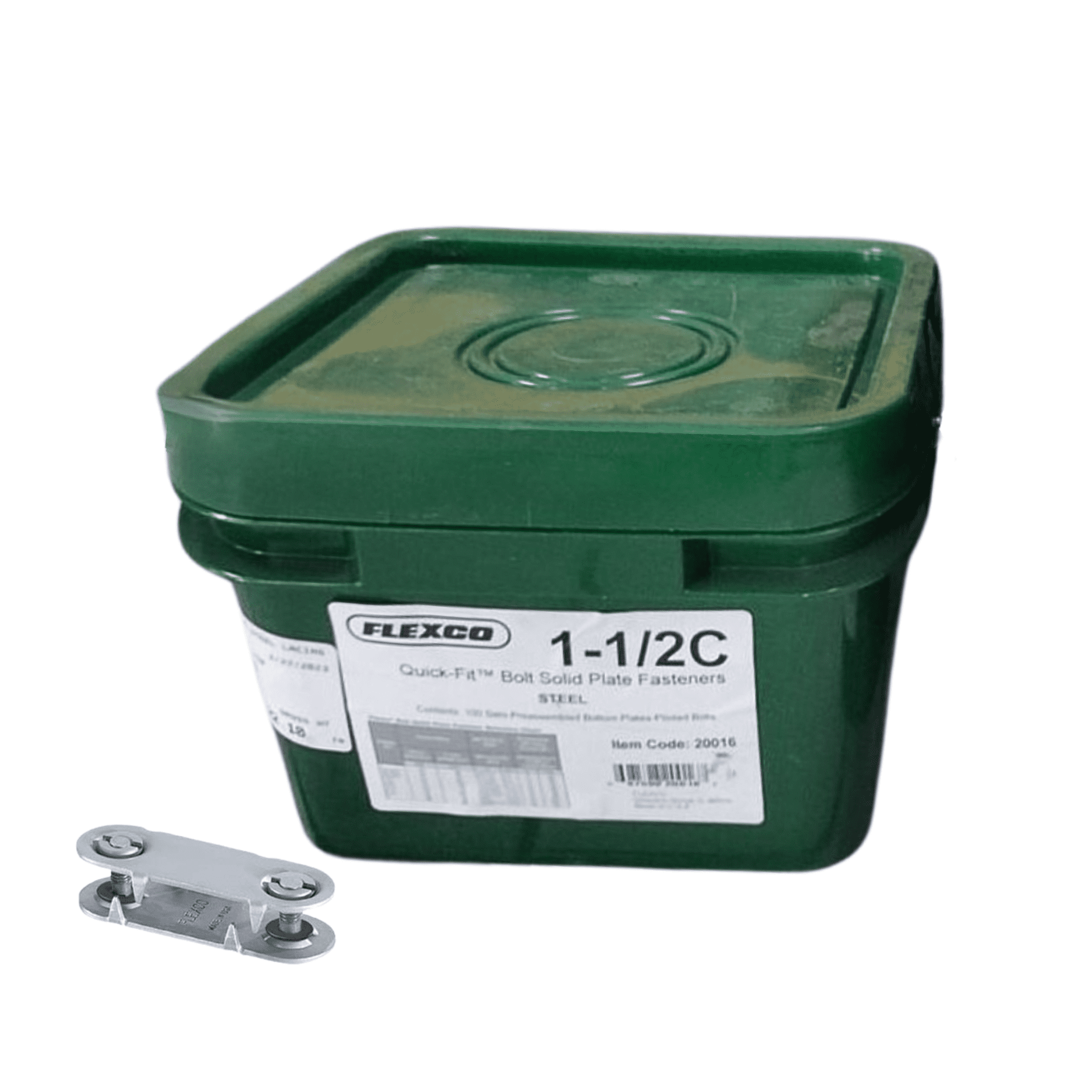 Flexco 1-1/2C Bolt Solid Plate Fastener Bucket, 20016 - MDS